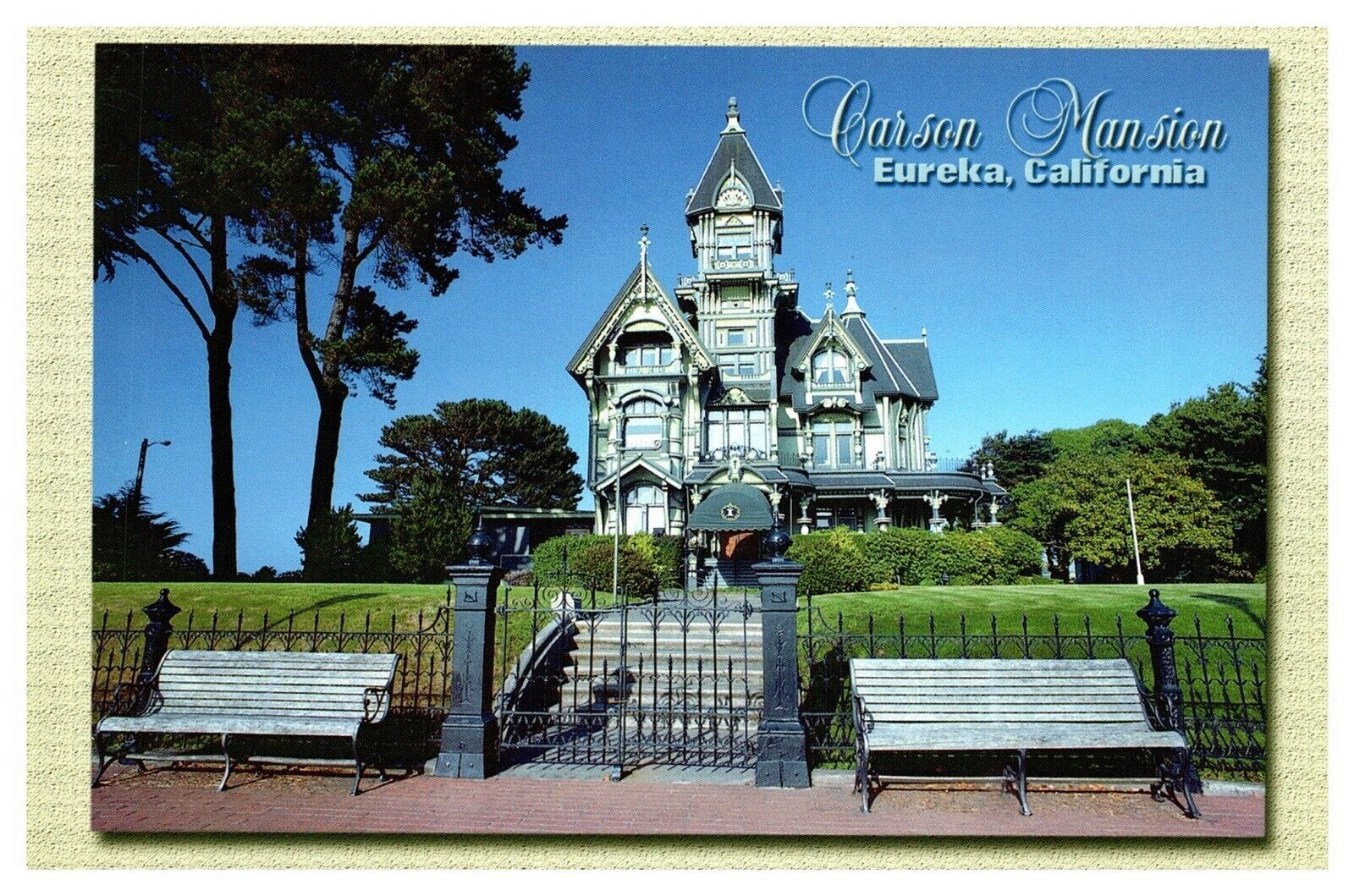 1885 Carson Mansion Eurekas Famous Landmark City Chrome Postcard UNP ...