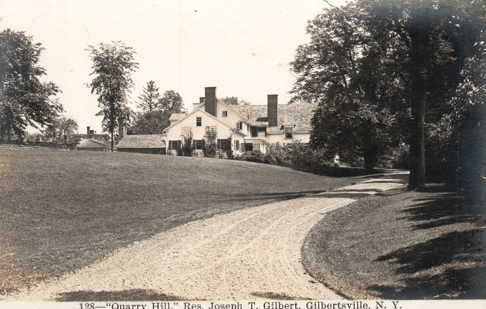 Vintage Postcard Quarry Hill Residence Joseph T. Gilbert Gilbertsville ...