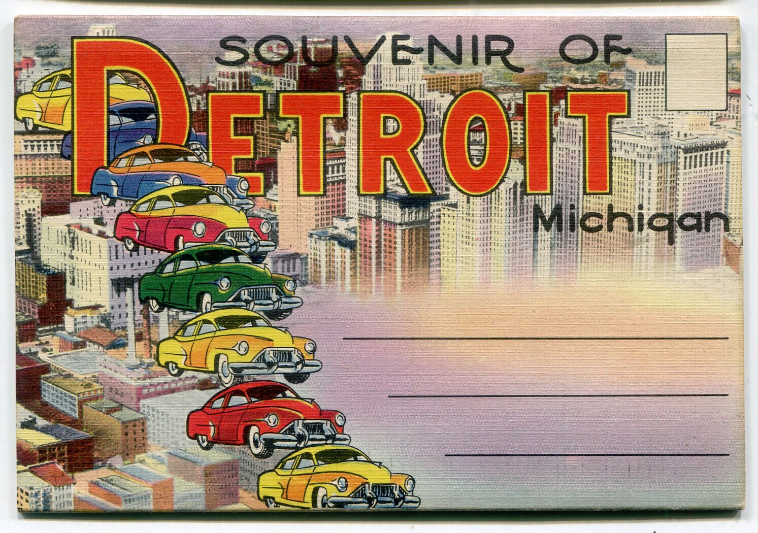 Detroit Michigan Briggs Stadium View Postcard folder | United States ...