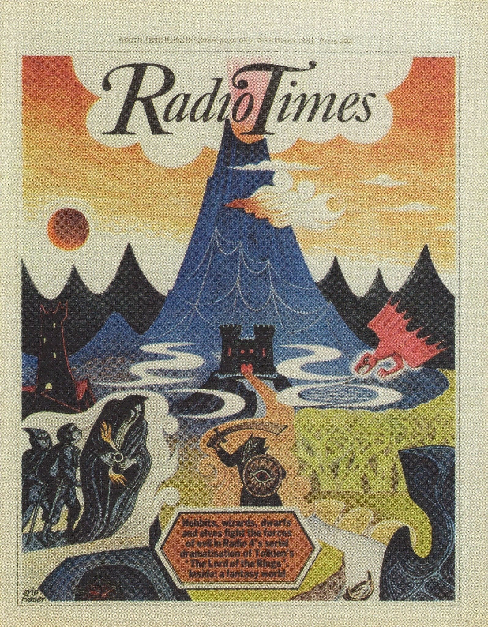 Lord Of The Rings 1981 Radio Times BBC Magazine Postcard | Topics - QSL ...