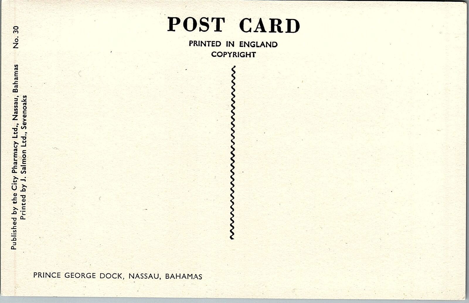 Vintage Nassau Bahamas Prince George Dock Cruise Ships Postcard 38-141 ...