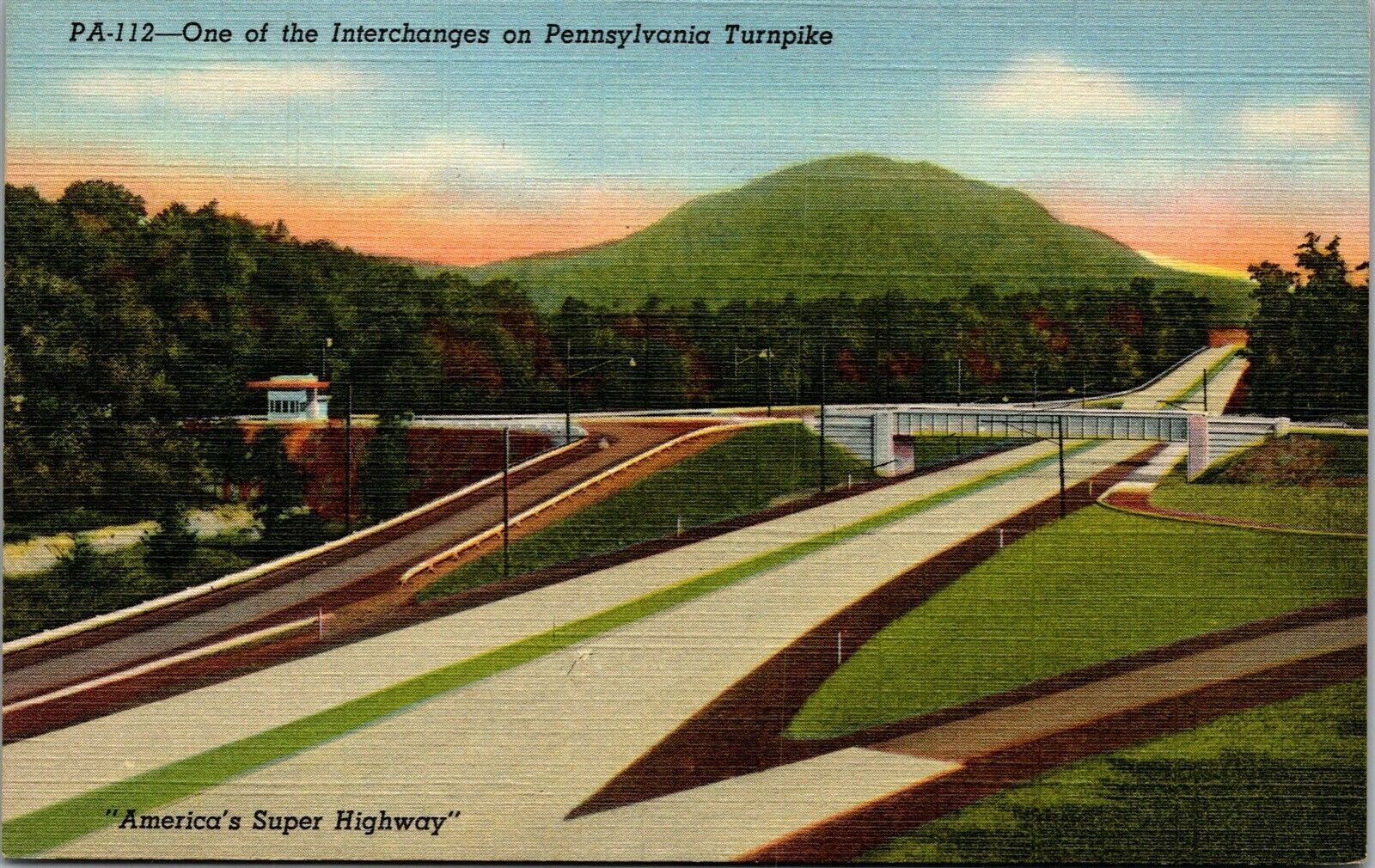 Vtg PA Pennsylvania Turnpike One of the Interchanges Fort Littleton ...