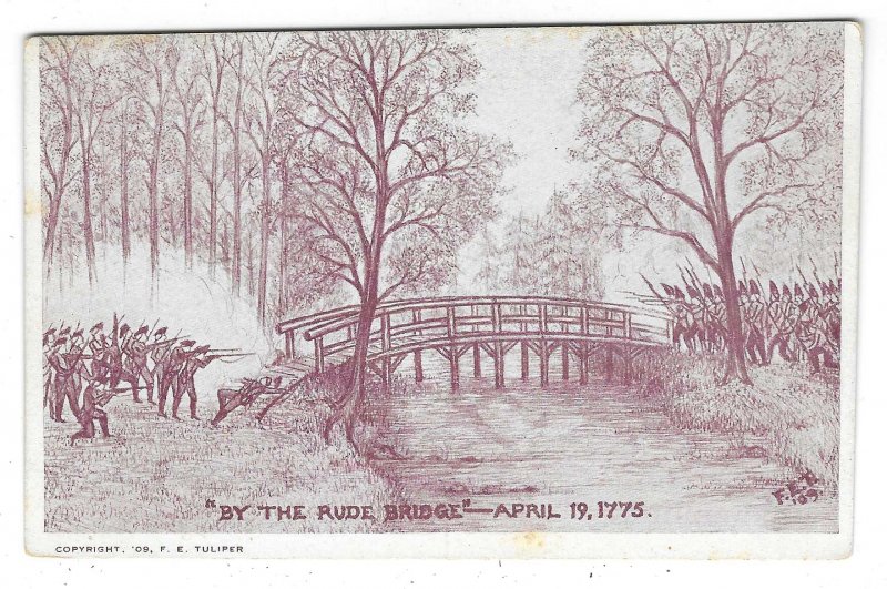 "By the rude bridge" April 19, 1775, marked 1909 | Topics - Militaria - Military Personnel ...