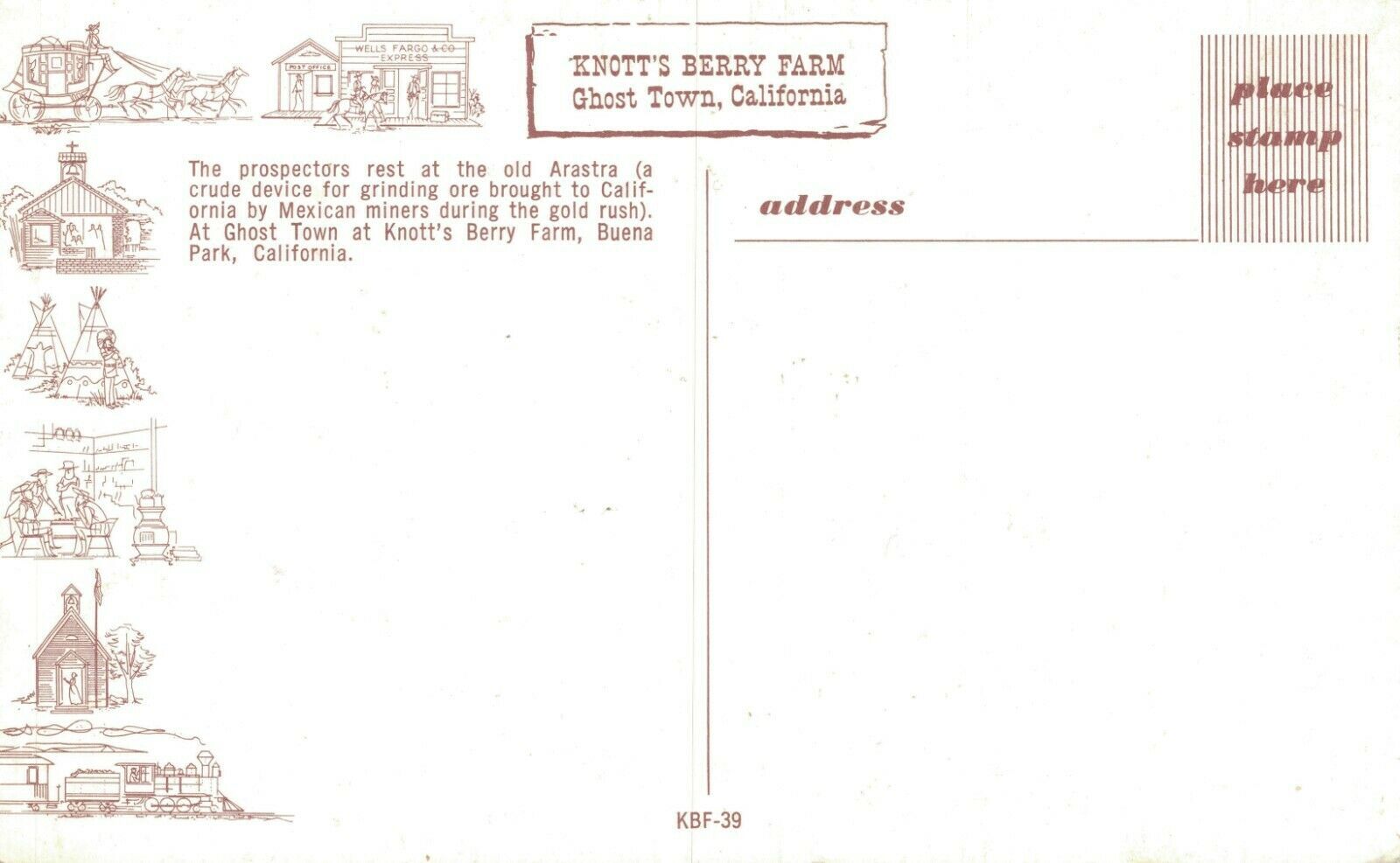 USA The Prospectors Old Arastra Knott's Berry Farm Buena Park Postcard ...