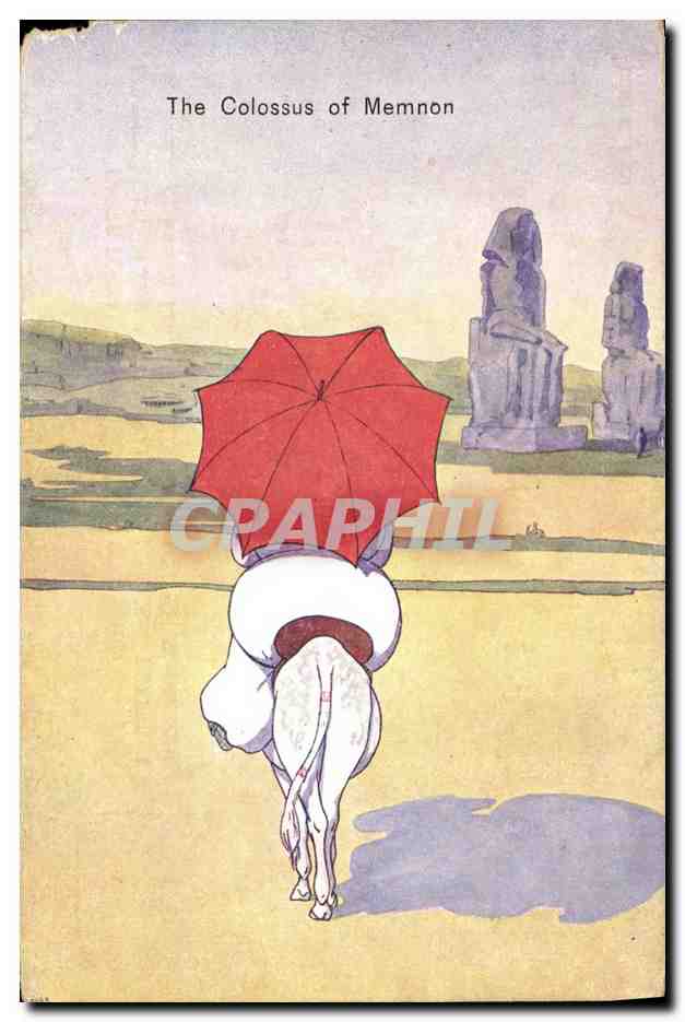Postcard Old Orientalism The colossus of Memnon | Europe - Portugal ...