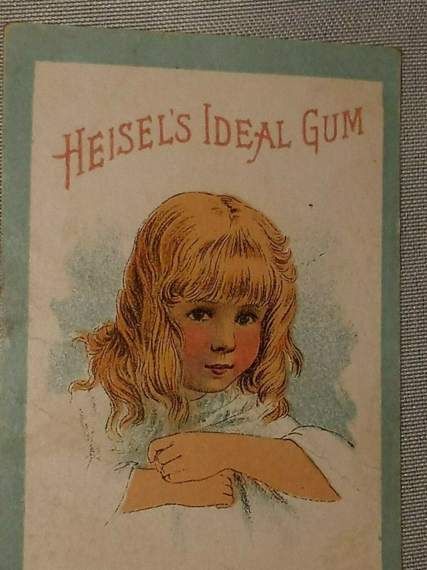 AJ-226 Heisel's Ideal Gum Trade Card Victorian Era Young Blond Girl ...