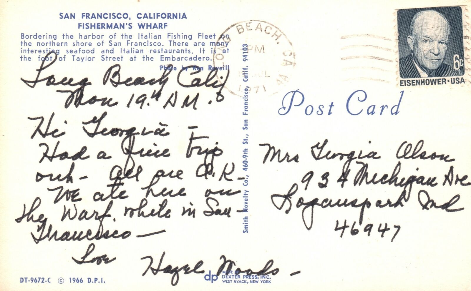 Vintage Postcard 1971 Fisherman's Wharf Italian Fishing Fleet San ...