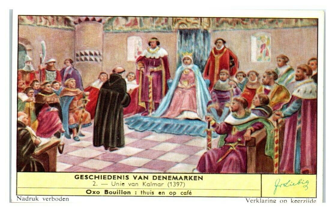 Union of Kalmar, History of Denmark Liebig Belgian Trade Card *VT28D ...