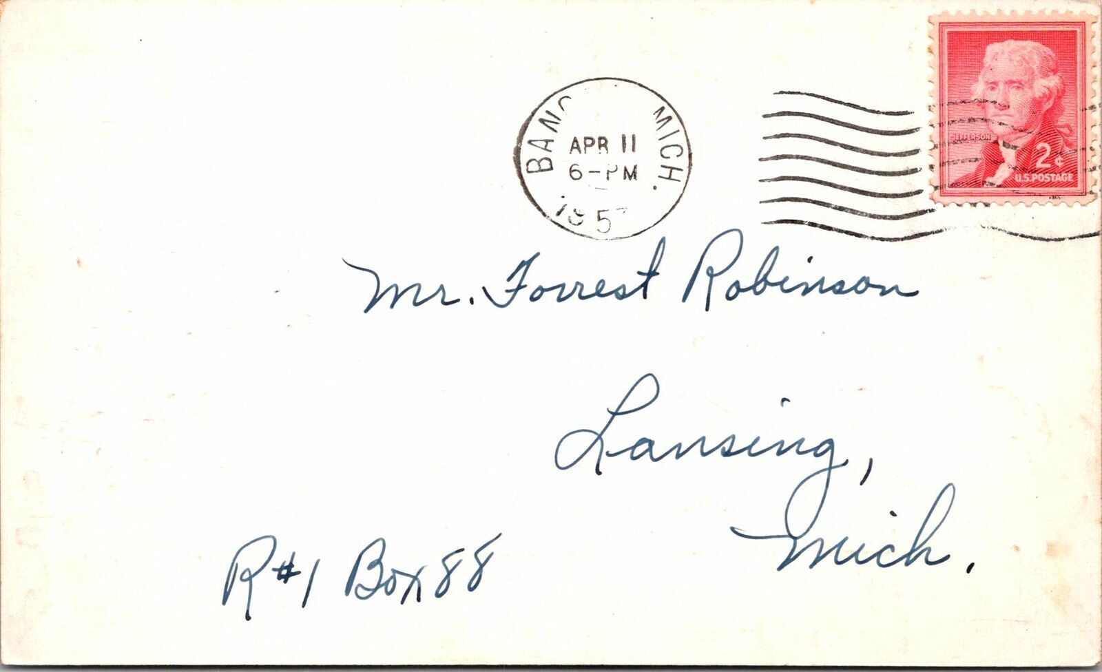 Vintage Postcard HAM Radio Calling Card W8Nrx From Bangor Michigan 1957 ...
