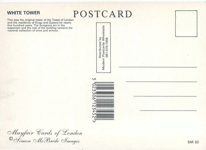 Mayfair Cards of London White Tower Postkarte | Europe - United Kingdom ...