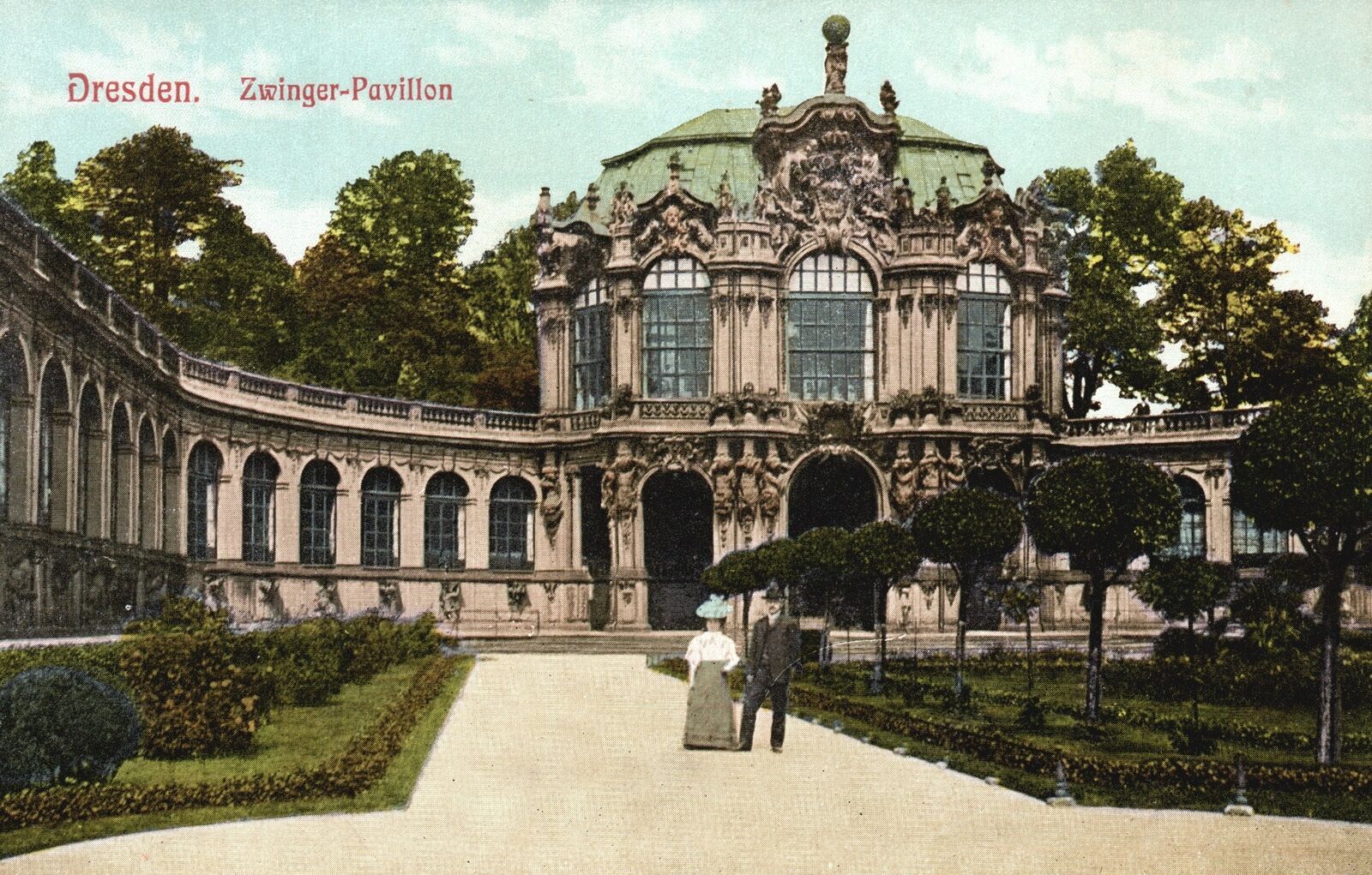 Vintage Postcard Zwinger - Pavilion Palatial Complex and Gardens ...