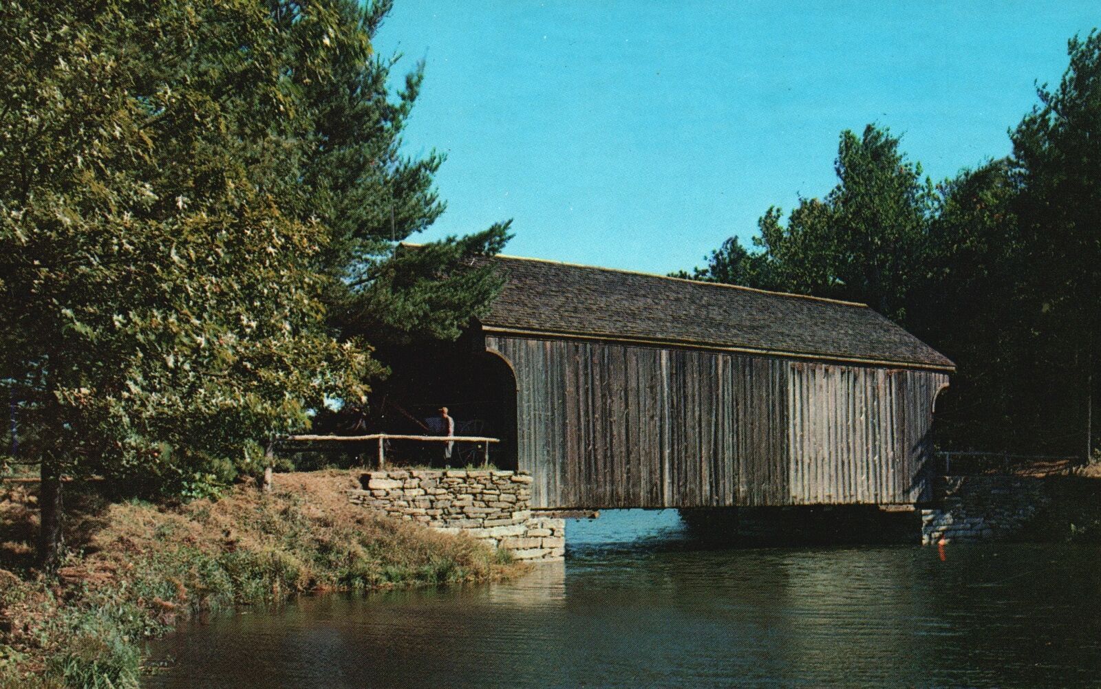 Vintage Postcard Covered Bridge From Dummerston Vermont Mill Pond ...