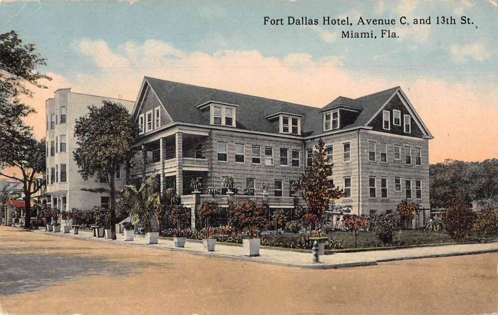 Miami Florida Fort Dallas Hotel Vintage Postcard AA25289 | United ...