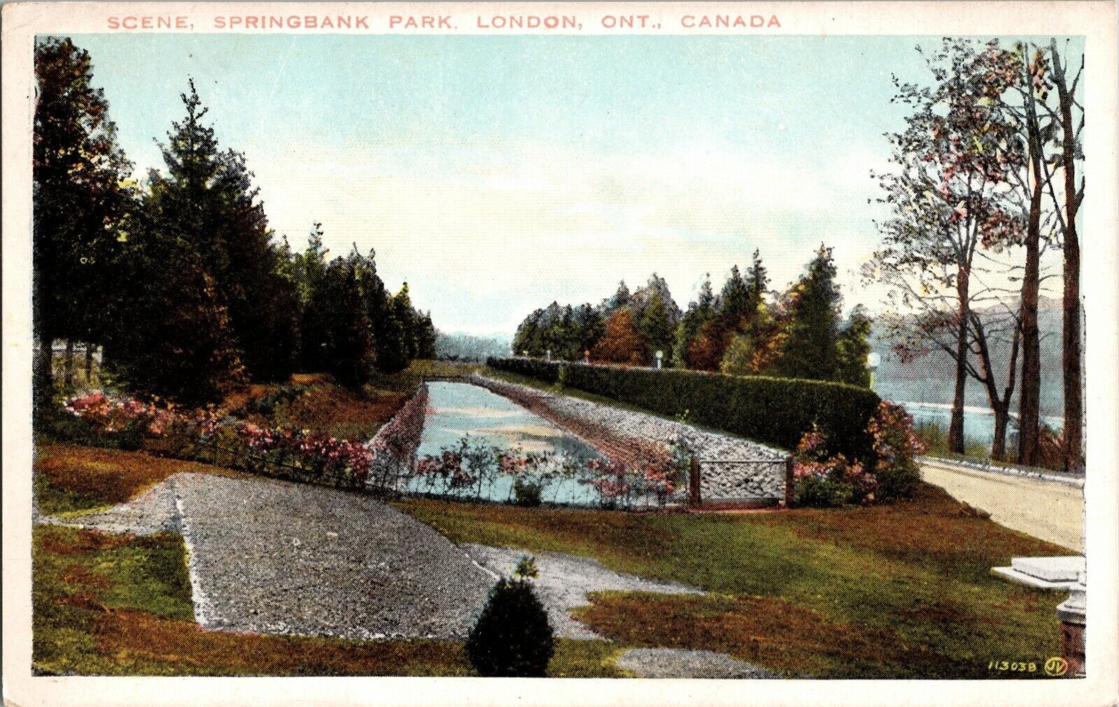 Springbank Park London Ontario Canada WB Vintage Postcard Valenti Sons ...