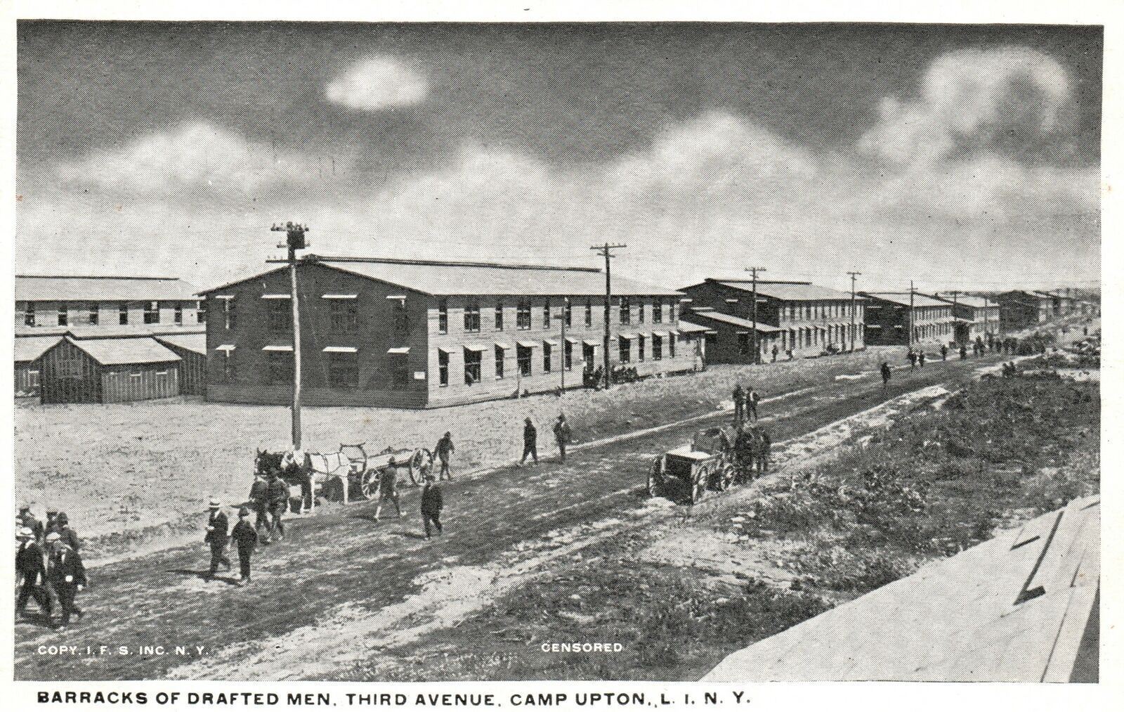 Barracks Drafted Men Third Ave Military Camp Upton Long Island New York ...