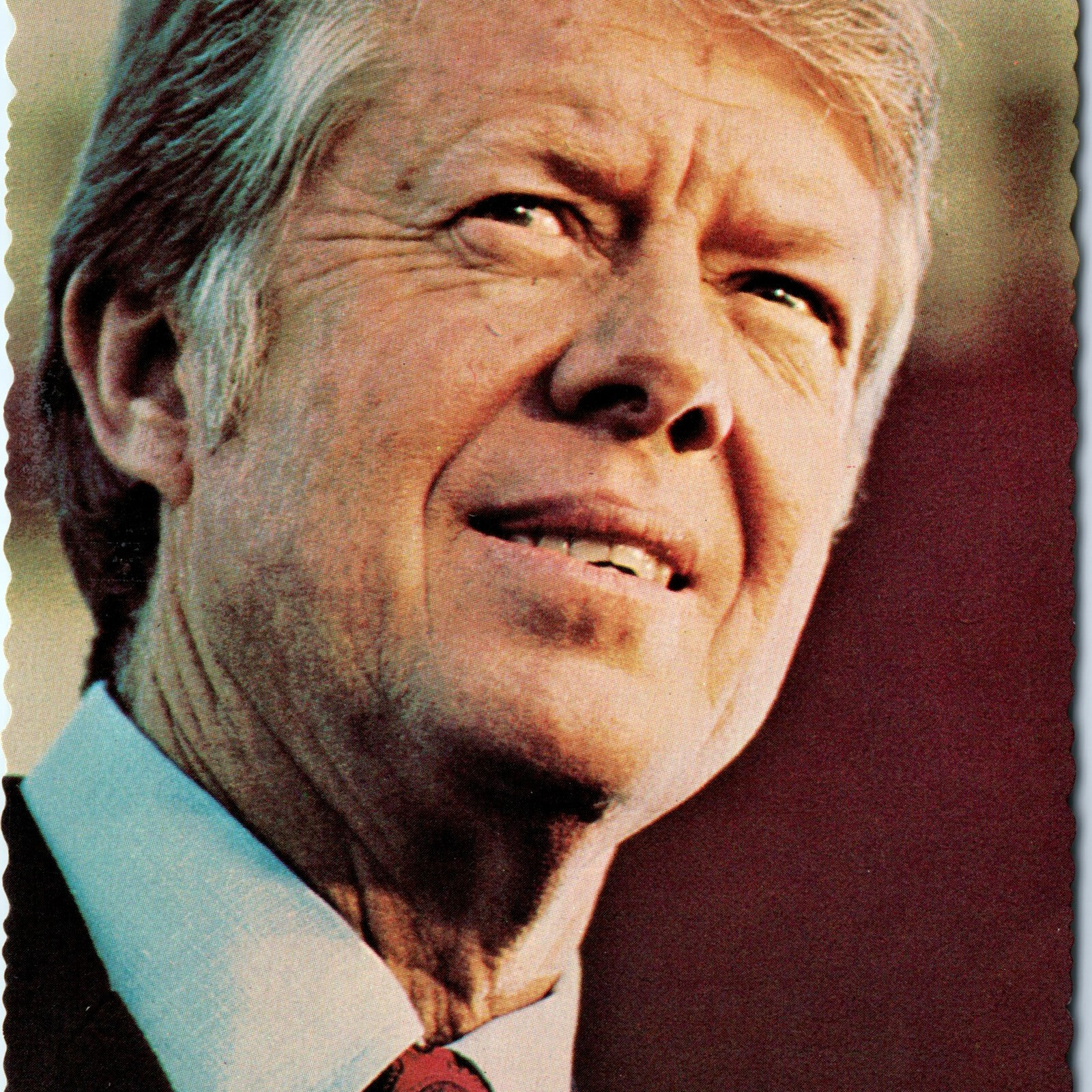 1977 President Jimmy Carter Close Up Candid Portrait Photo Chrome PC ...