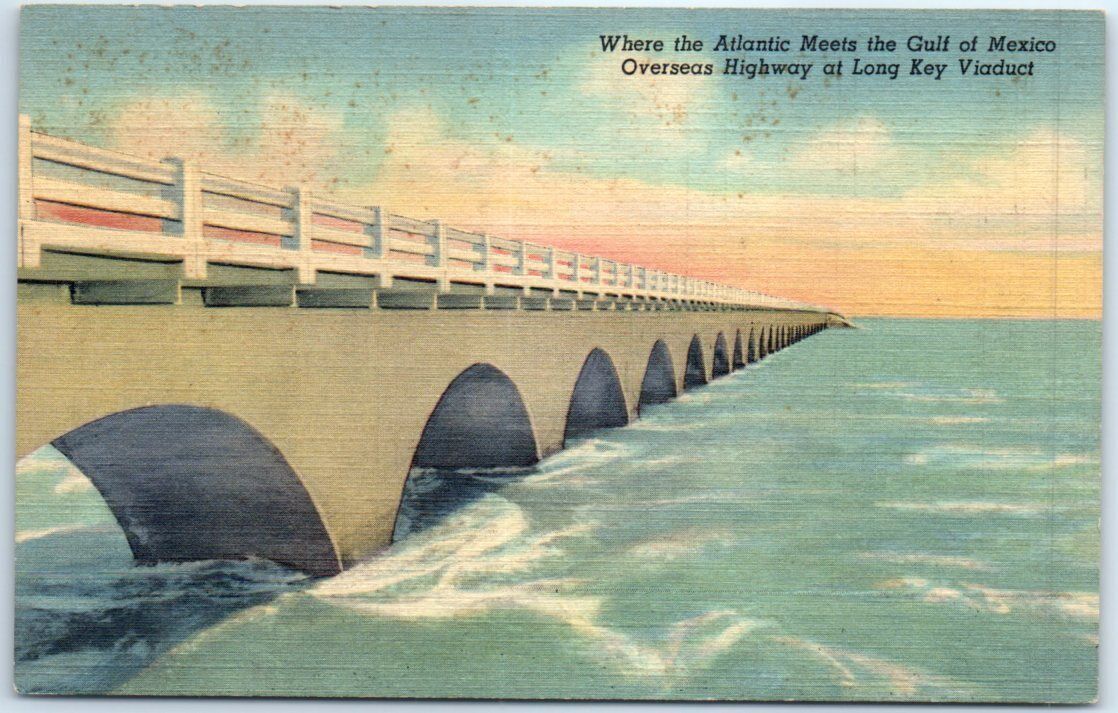 Where the Atlantic Meets the Gulf of Mexico Overseas Highway at Long ...