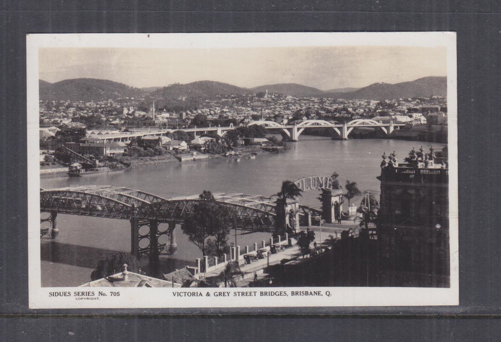 Queensland, Brisbane, Victoria & Grey Street Bridges, C1950 Sidues ...