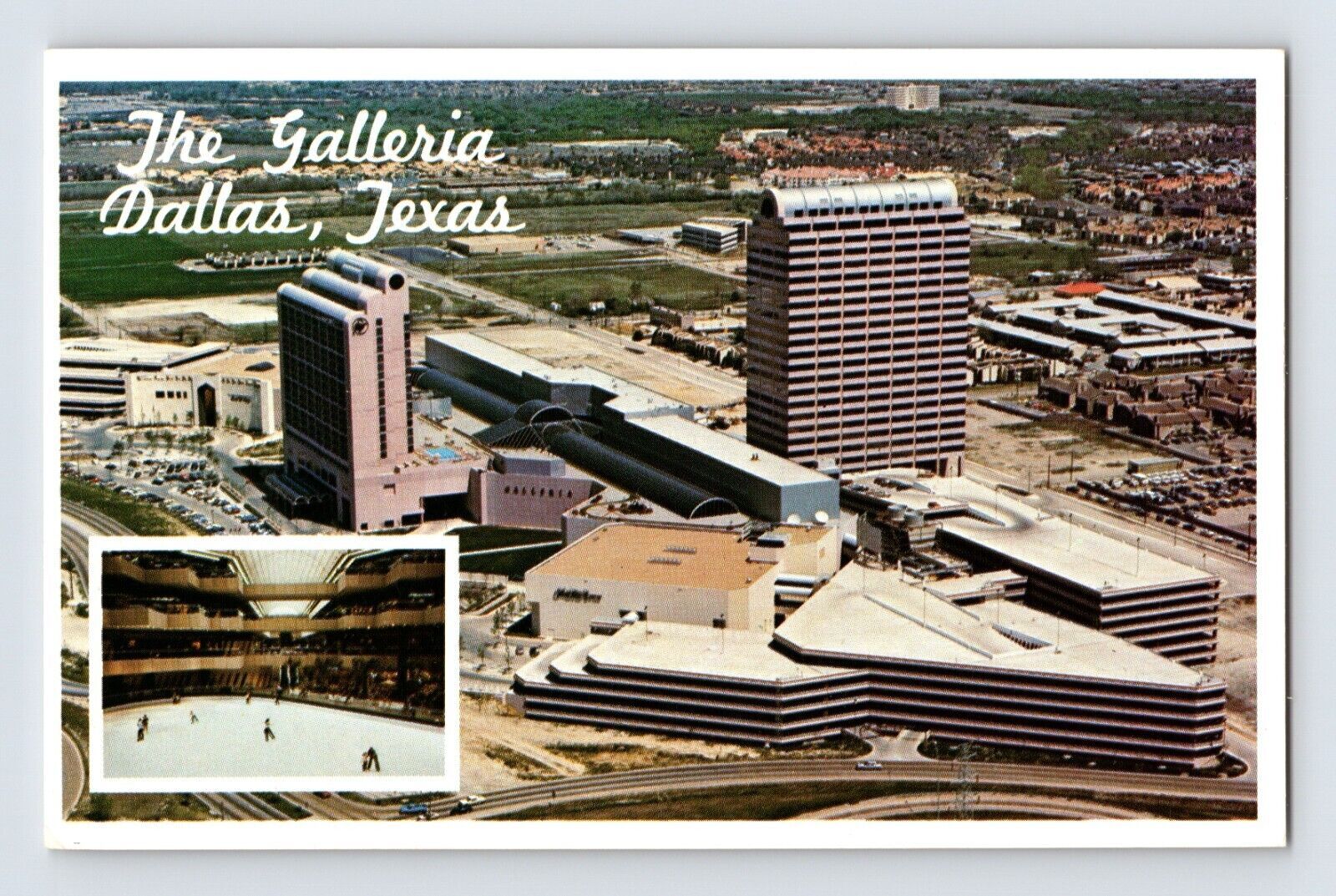Postcard Texas Dallas TX Galleria Shopping Mall Aerial 1970s Unposted ...