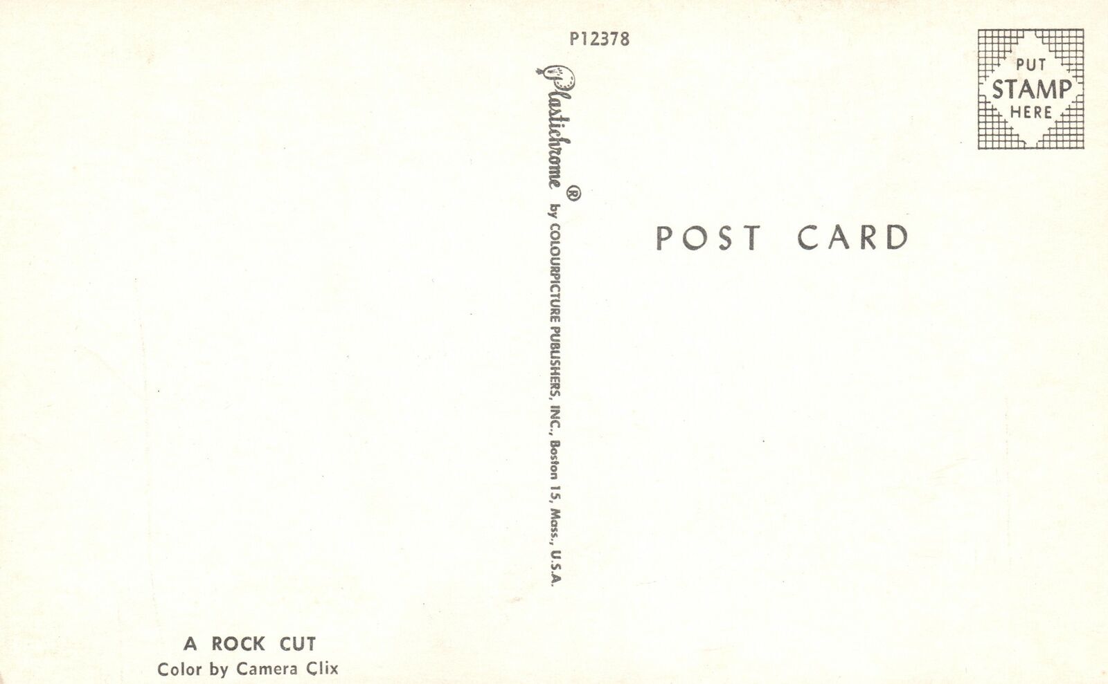 Vintage Postcard A Rock Cut Nature's Natural Beauty Rock Creation Trail ...