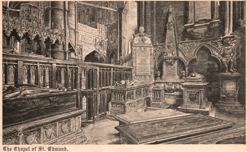 Chapel Of St. Edmond Westminster Abbey Raphael Tuck & Sons Vintage ...