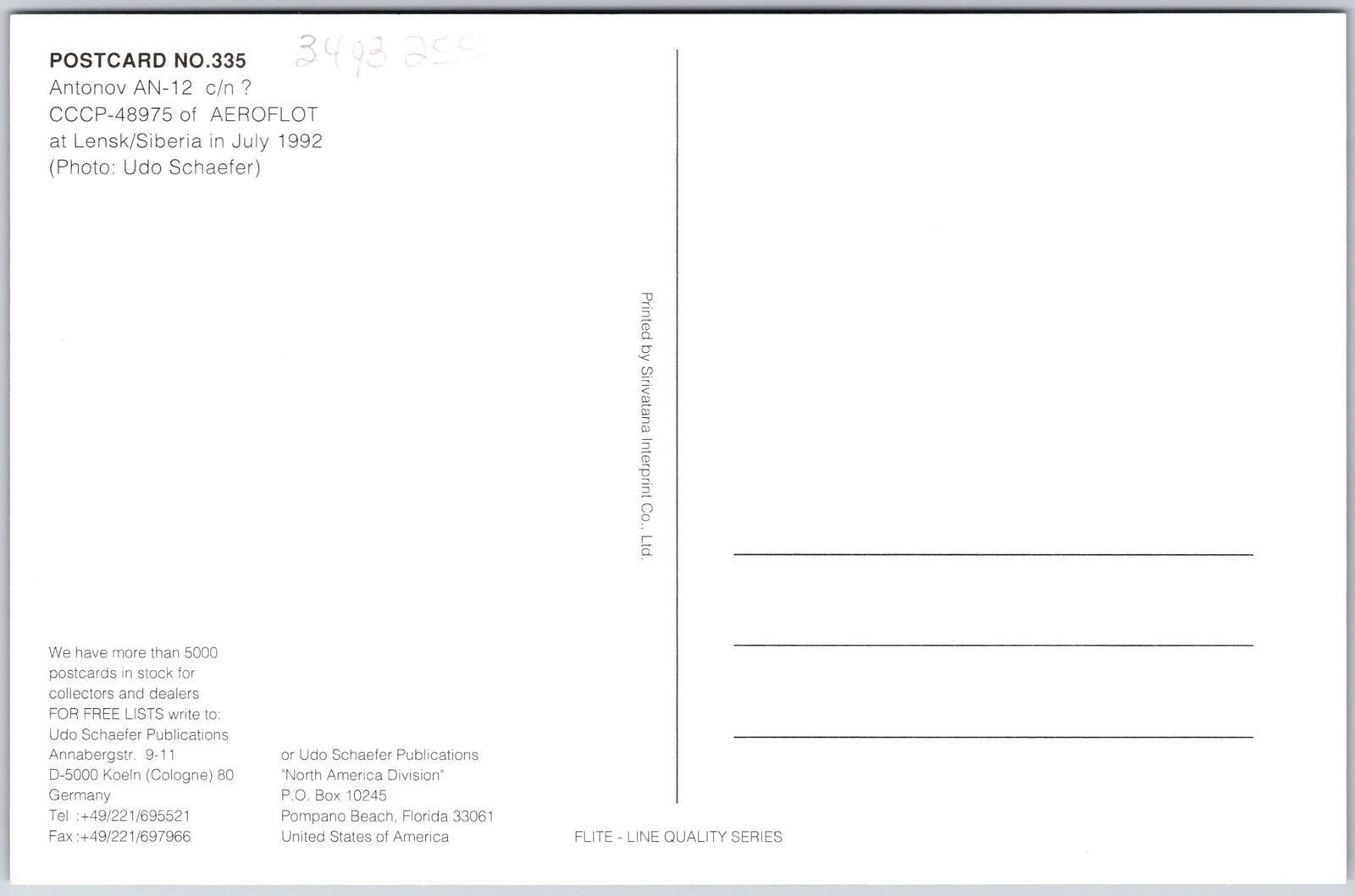 Airplane Antonov AN-12 c/n CCCP-48975 of Aeroflot at Lensk/Siberia ...