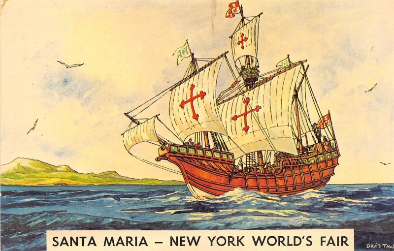 New York World's Fair 1964 Postcard Christopher Columbus Santa Maria ...