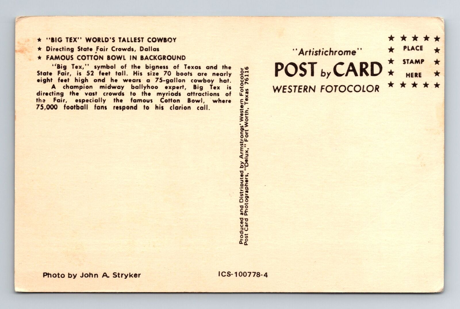 Dallas TX - Texas, Big Tex, World's Tallest Cowboy, State Fair ...