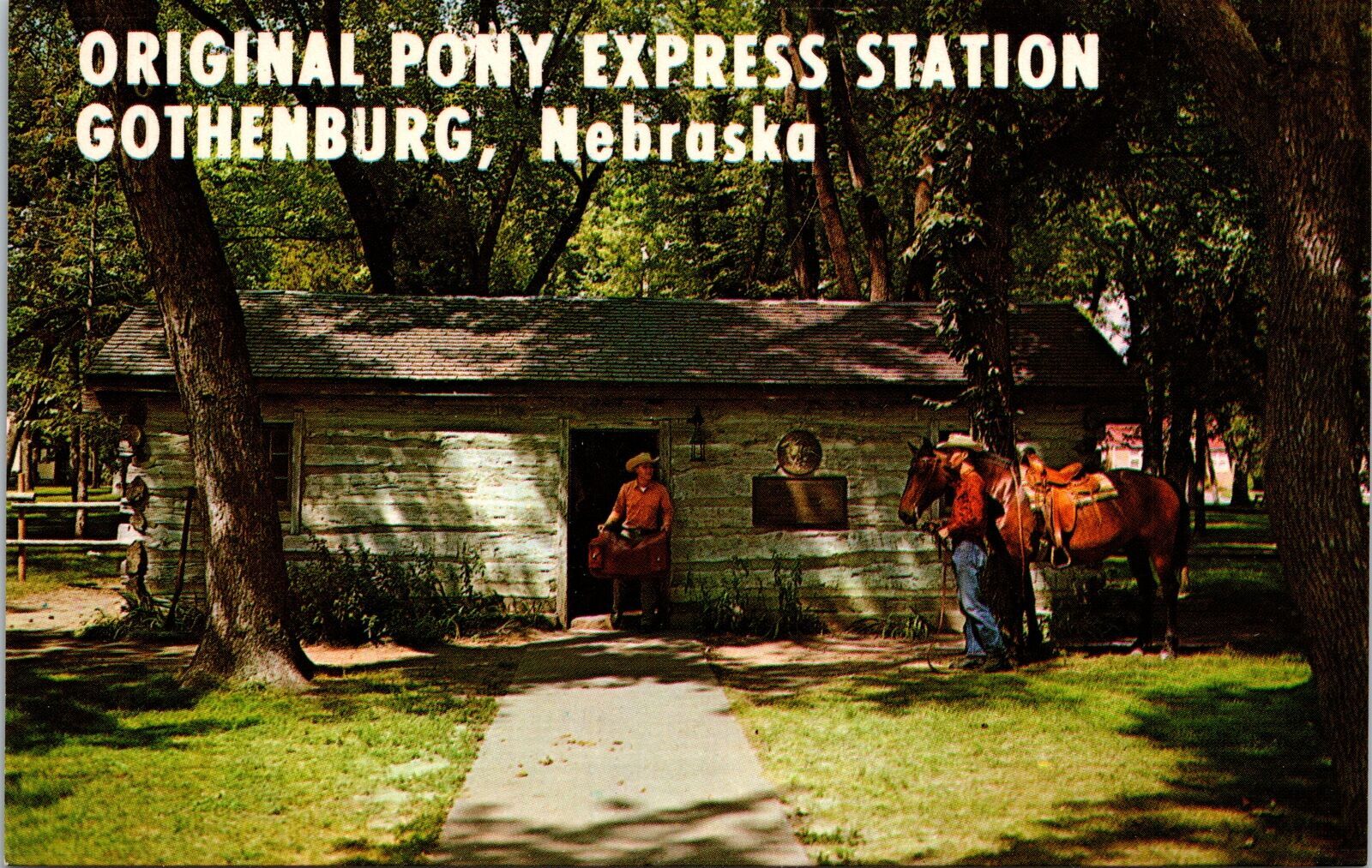 Vintage Postcard the Original Pony Express Station at Gothenburg ...