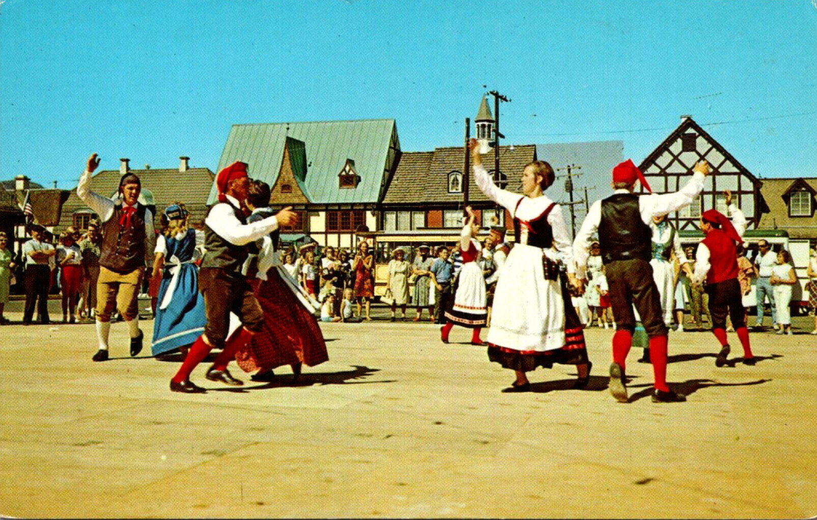 California Solvang Danish Days Celebration Street Dancers In Traditonal ...