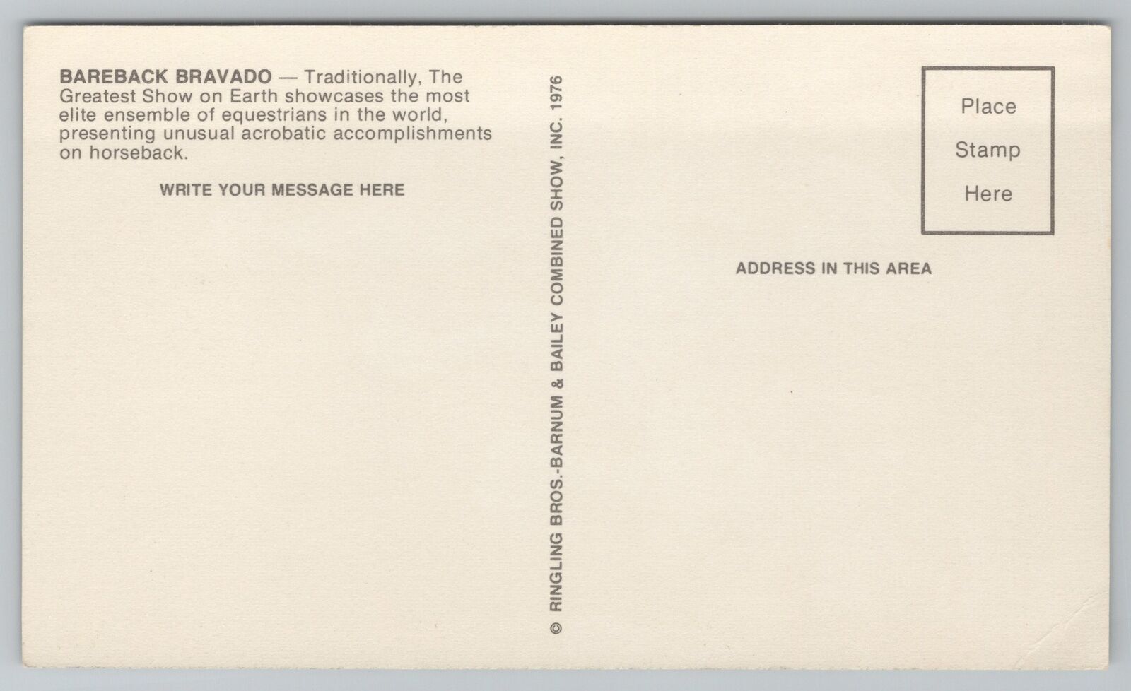 Amusement Park & Circus~Ringling Bros~Amazing Acrobats On Horseback ...