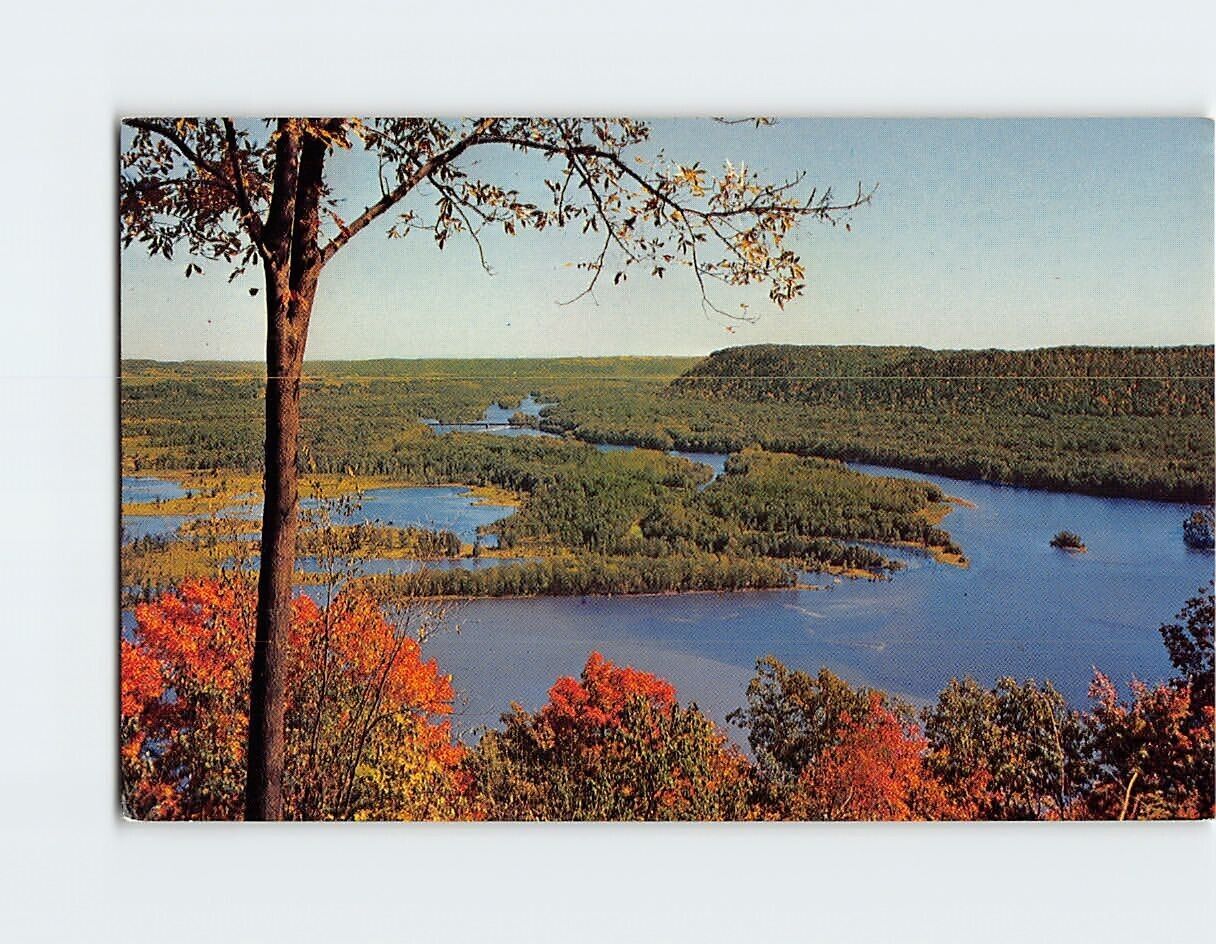 Postcard Mouth of the Wisconsin River, from Pike's Peak State Park ...