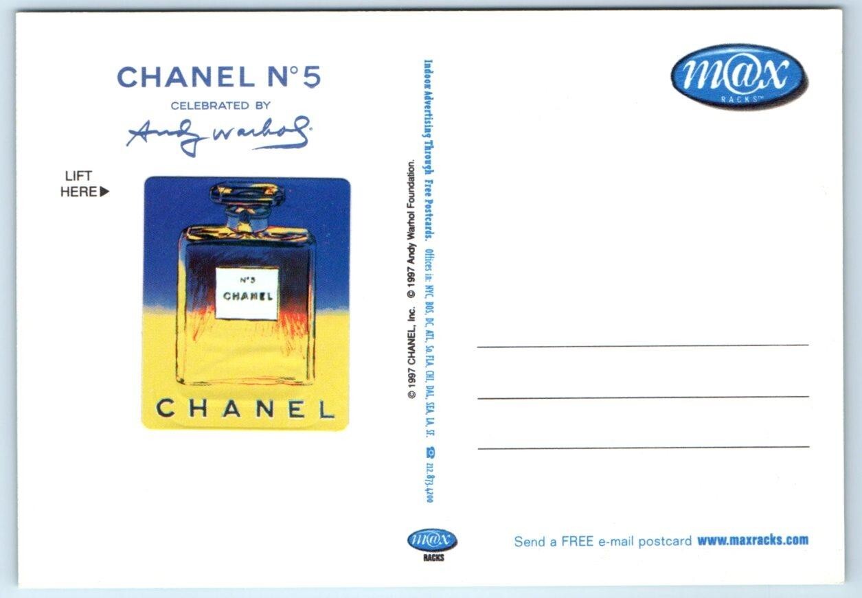 ANDY WARHOL Advertising Art CHANEL NO. 5 Perfume with Sample 4"x6 ...