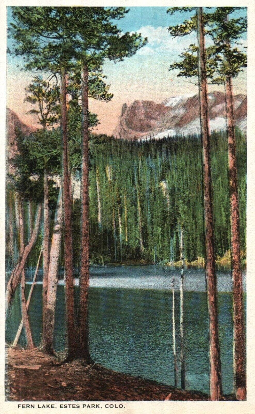 Postcard Colorado Fern Lake Estes Park Rocky Mountain National Park ...