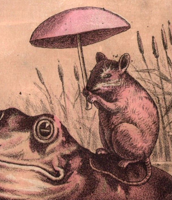 1870s-80s Fremont Harvester Co. Self-Rake Binder Anthropomorphic Mouse ...