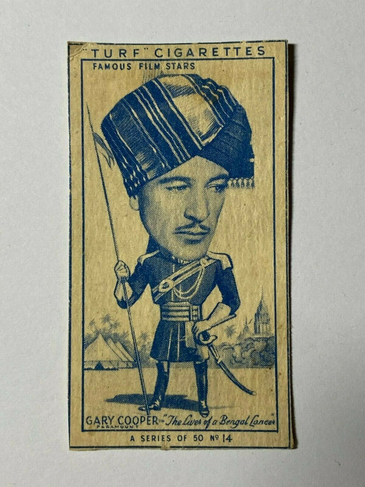 Cigarette Card - Turf Film Stars #14 Gary Cooper (Uu176) | Ephemera ...