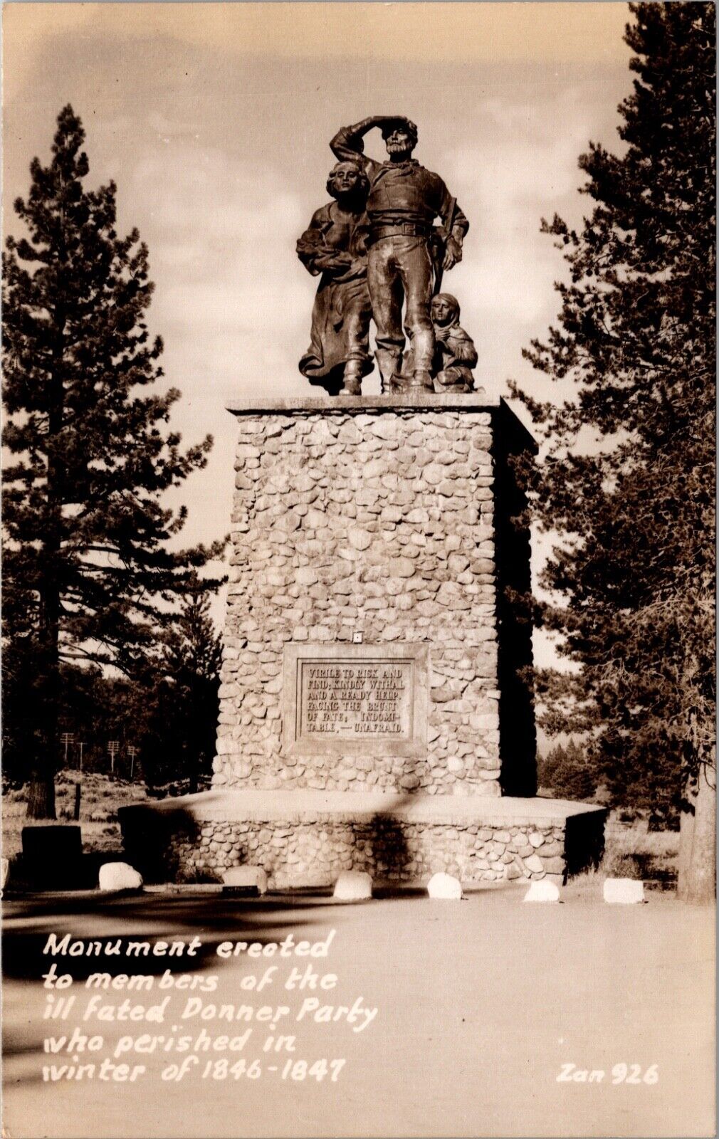 Real Photo PC Donner Party Memorial at Donner Memorial State Park ...