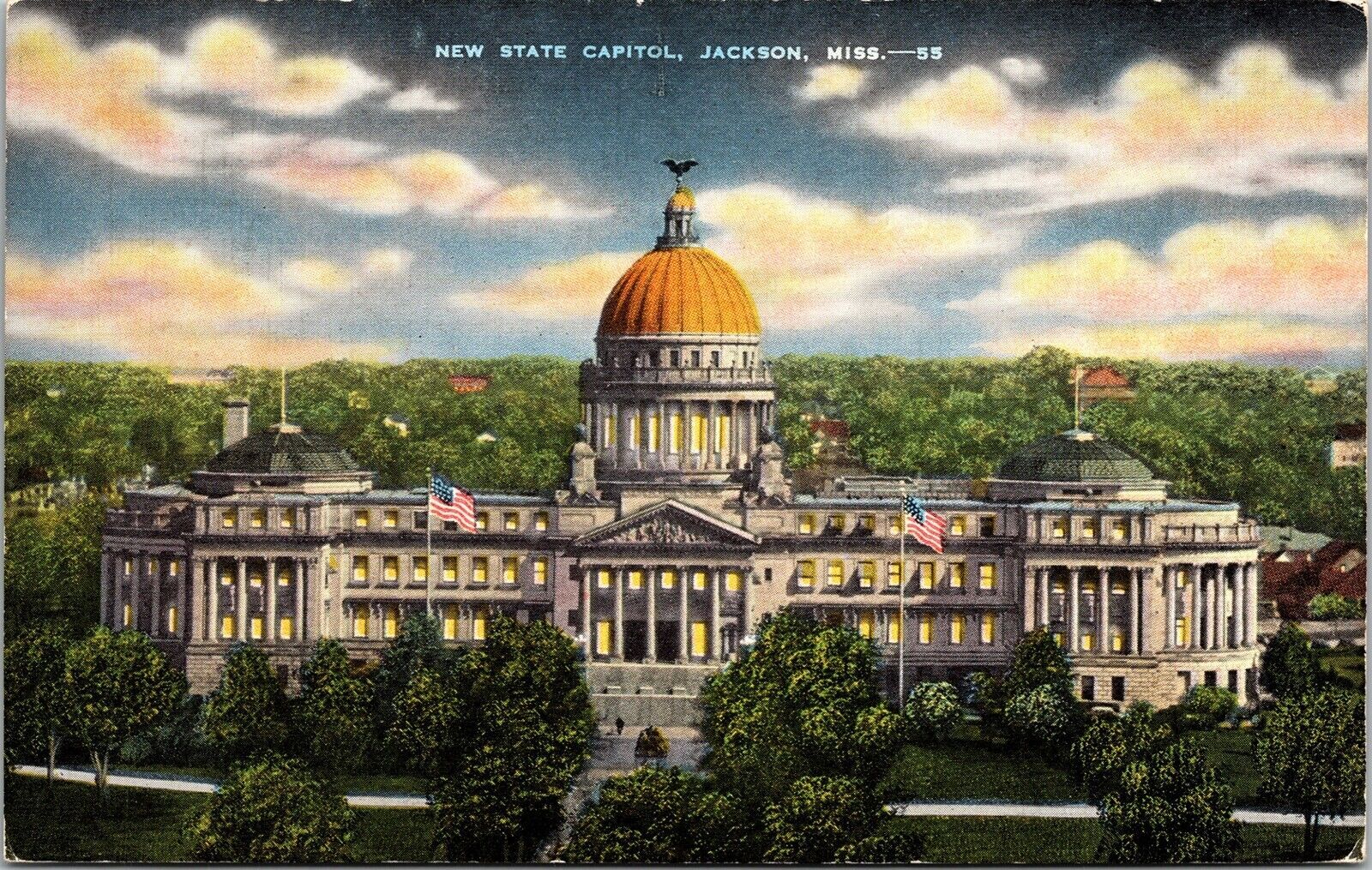 New State Capitol Building Jackson Mississippi Aerial View DB Postcard ...