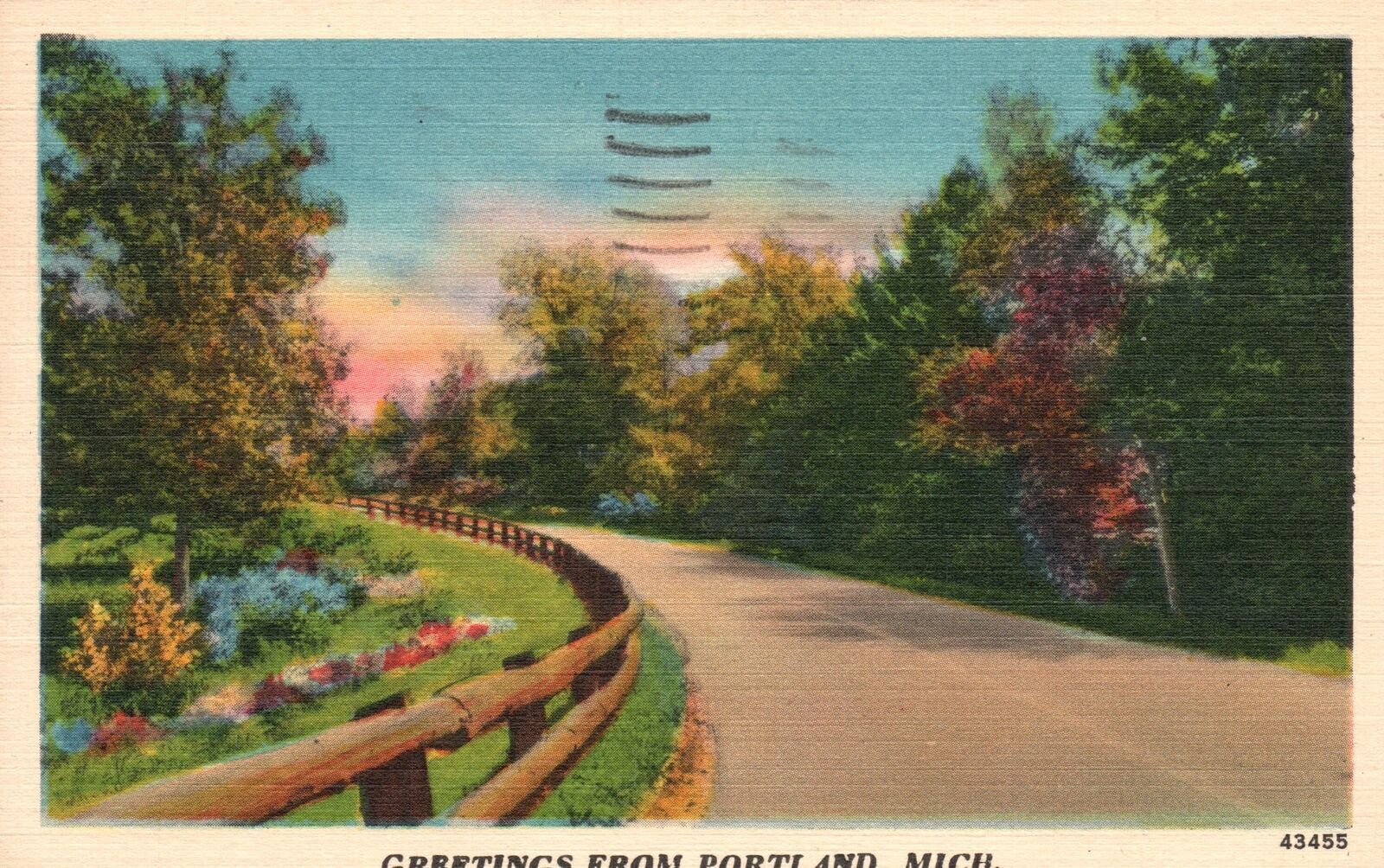 Vintage Postcard 1940 Pathway Road Highway Greetings From Portland ...