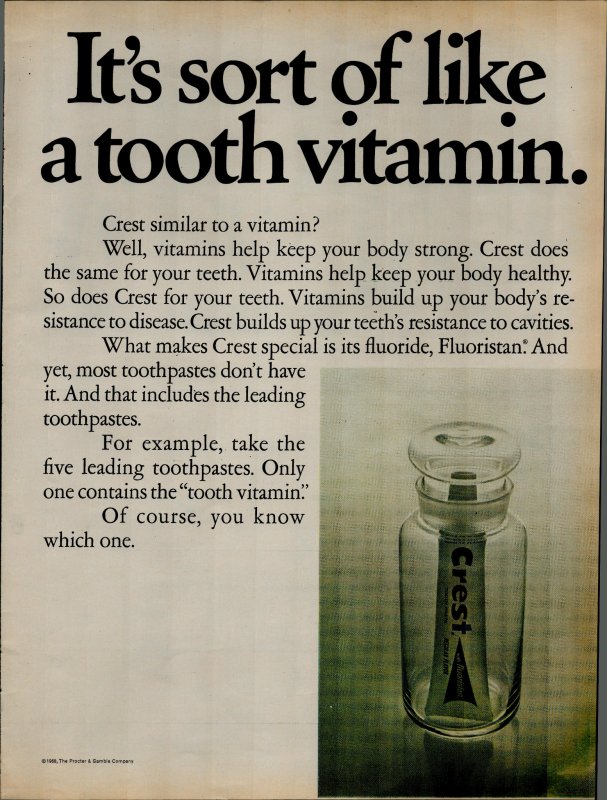 Crest Toothpaste Advertisement