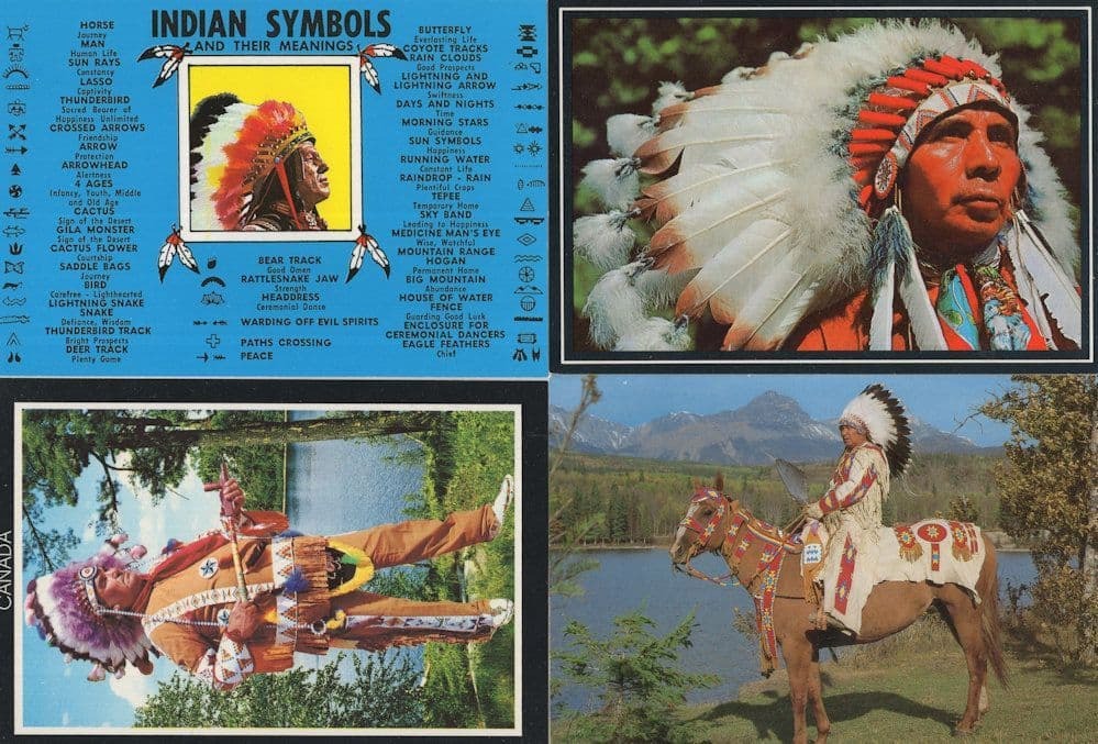 Canada Red Indian Costume Sign Language 4x Postcard s | Canada - Other ...