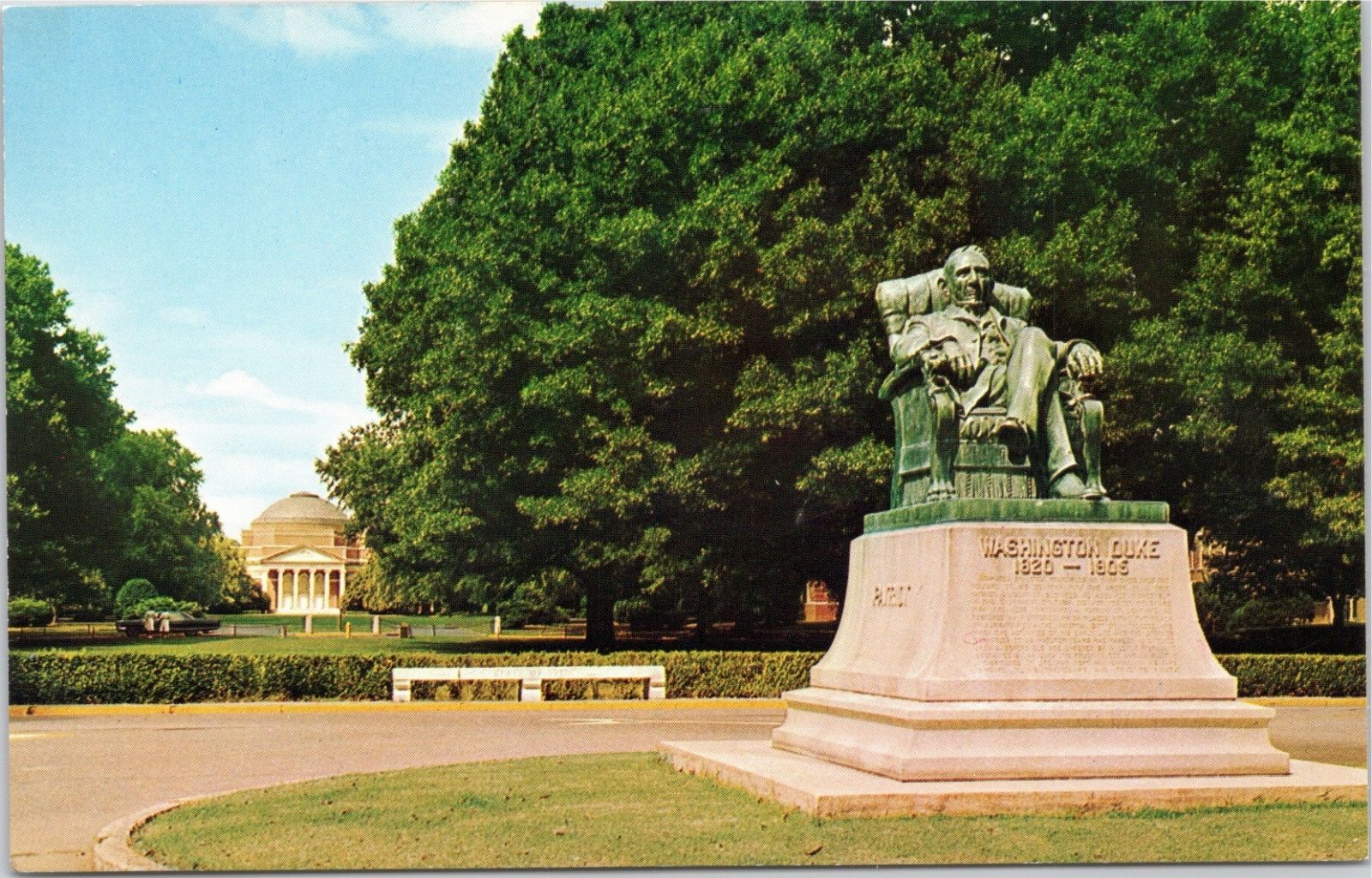 Duke University - Washington Duke statue and Woman's College Auditorium ...