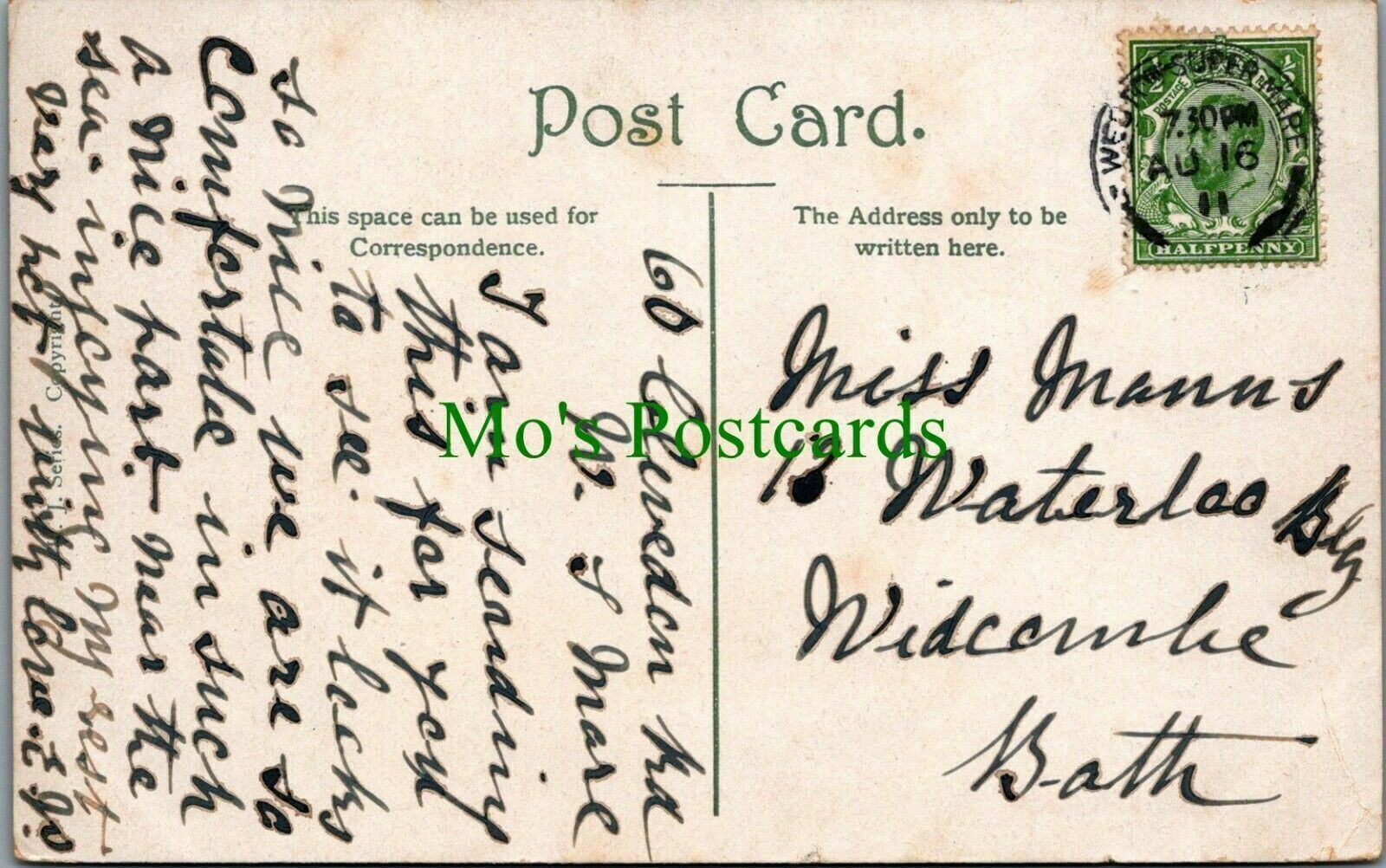 Somerset Postcard - Coronation Crown. Clarence Park, Weston-Super-Mare ...