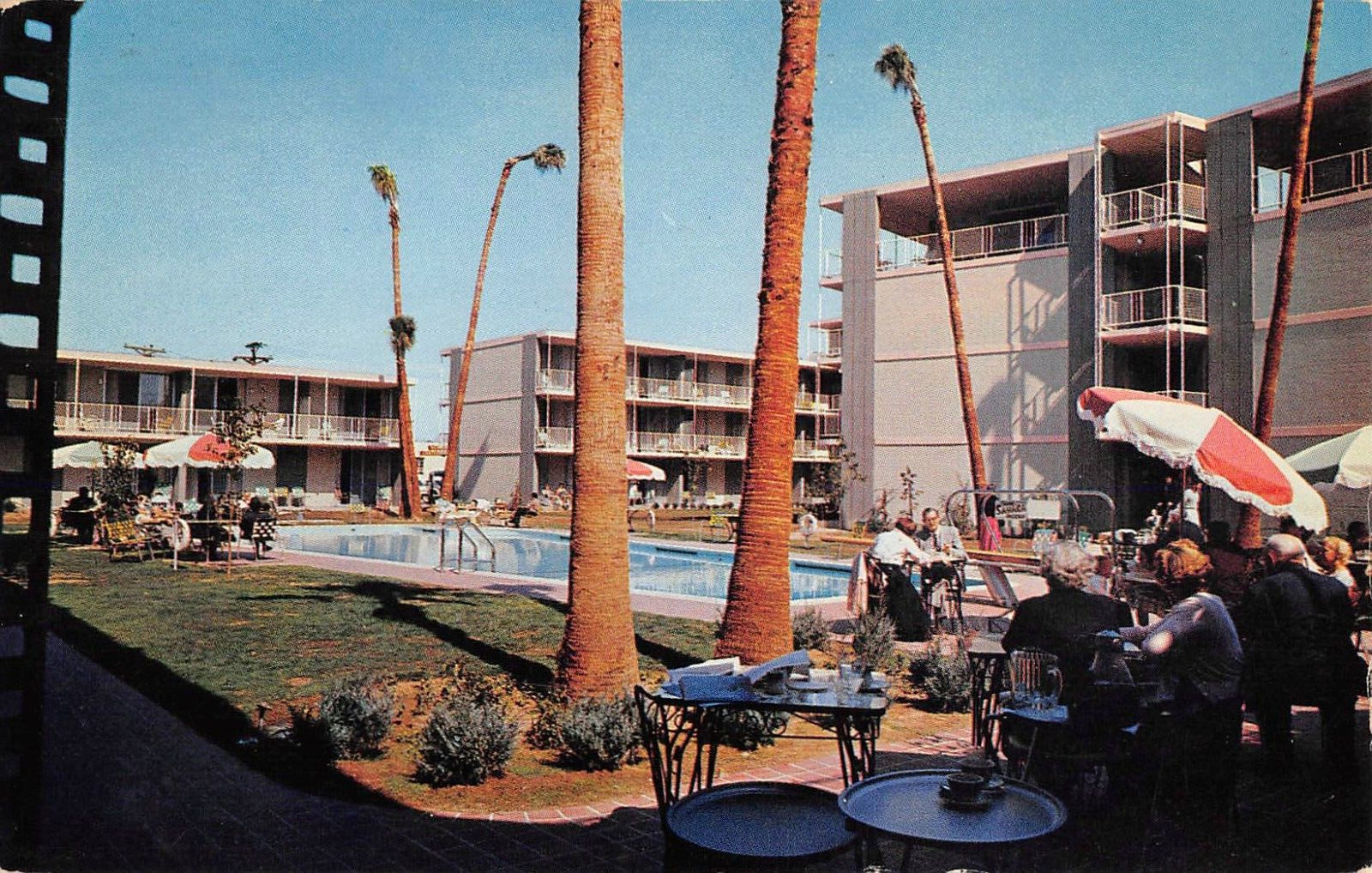 Phoenix, Arizona SAHARA HOTEL Swimming Pool Roadside 1958 Vintage ...