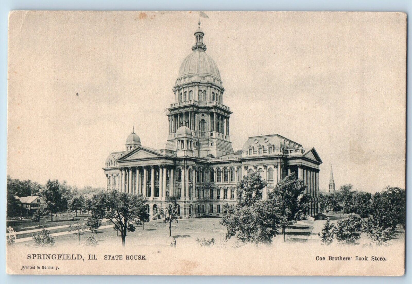 Springfield Illinois Postcard State House Exterior View c1905 Raphael ...
