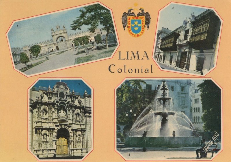 Lima Colonial Peru The Water Promenade 1960s Postcard | Topics - Other ...