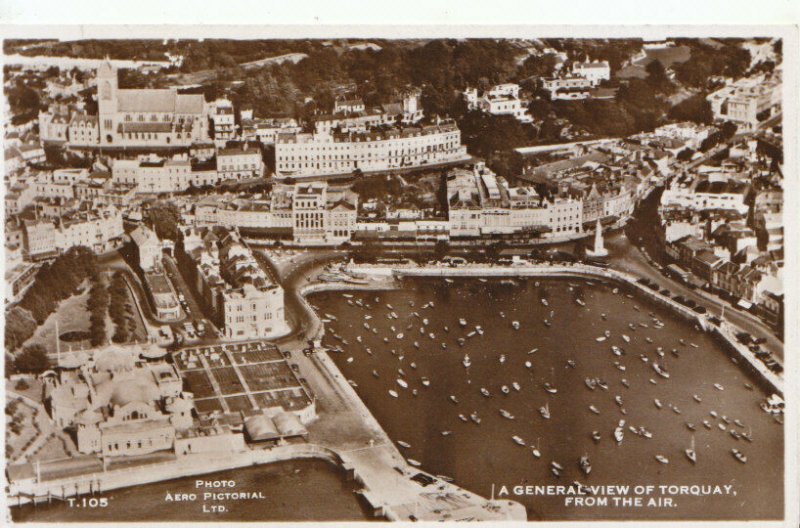 Devon Postcard - Aerial View of Torquay - Real Photograph - Ref TZ3941 ...