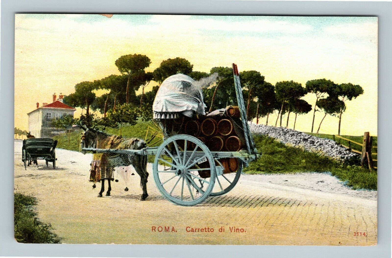 Roma Carretto di Vino Cartolina Postale Italiana | Europe - Italy ...