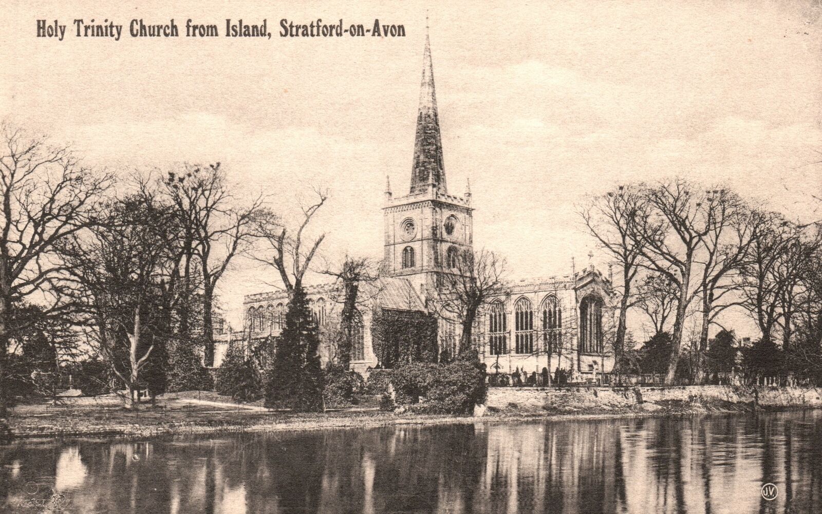 Vintage Postcard 1910's Holy Trinity Church Island Stratford-On-Avon ...