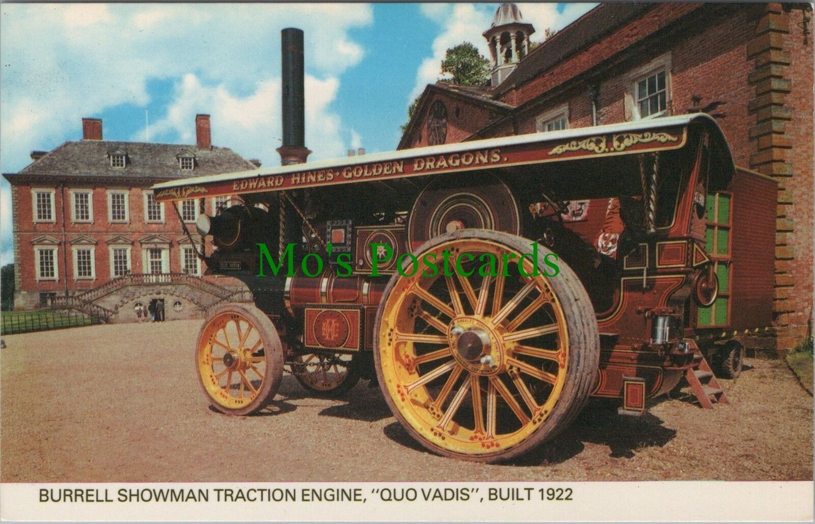 Traction Engine Postcard - Burrell Showman Traction Engine "Quo Vadis ...